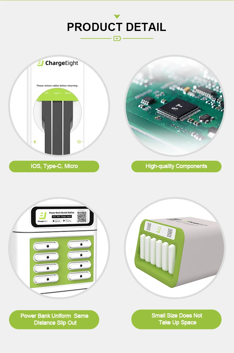 8 Slot Power Bank Rental Charger Mobile Shared Power Bank Rental ...