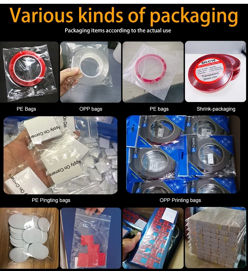 Custom Double Sided High Bonding Acrylic Tape Elastic Clear Adhesive ...