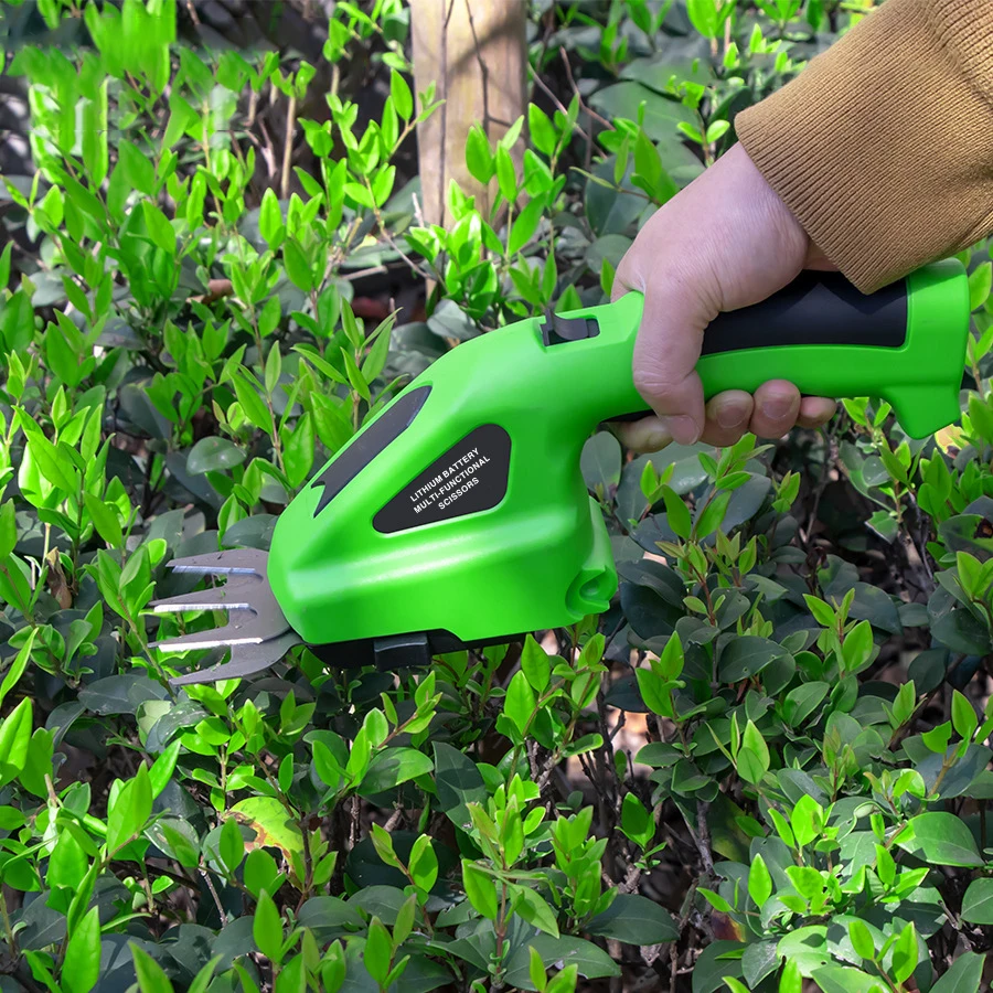 Battery Powered 2-in-1 Electric Cordless Hand-Held Grass Shear