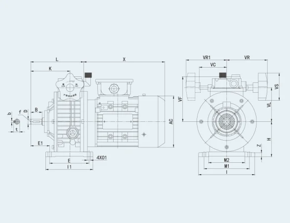 Udl Series Transmission Variator Worm Gear Reducer Speed Variator ...