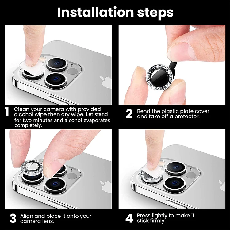 Shining Diamond Camera Lens Screen Protector for Iphone