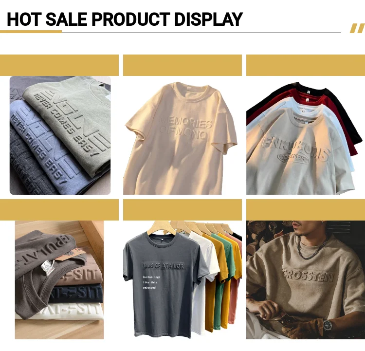 Custom Heavyweight Embroidery Essentials Puff Print Tshirt Oversize ...
