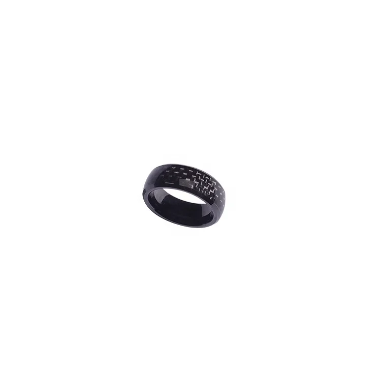 Black Carbon Fiber RFID Smart Ring For Tesla Model 3 / Y Car key open ...