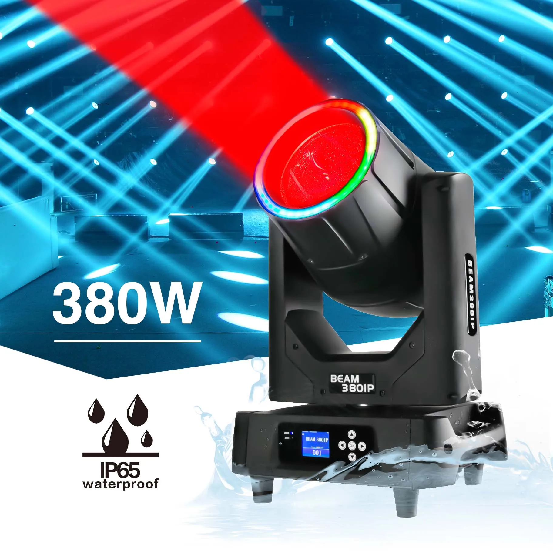 380W IP65 Moving Head Beam Stage Light - Professional & Durable