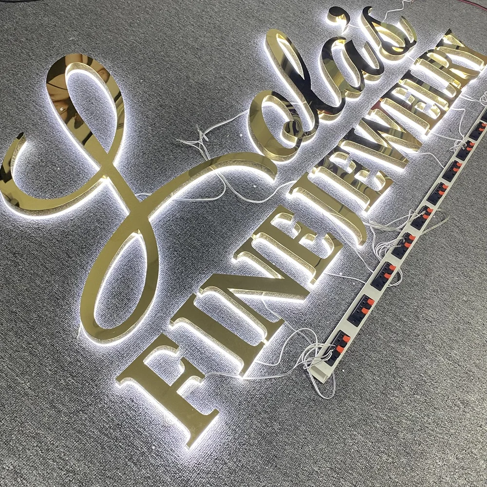 Custom LED Company Logo Sign - 3D Light up Metal/acrylic