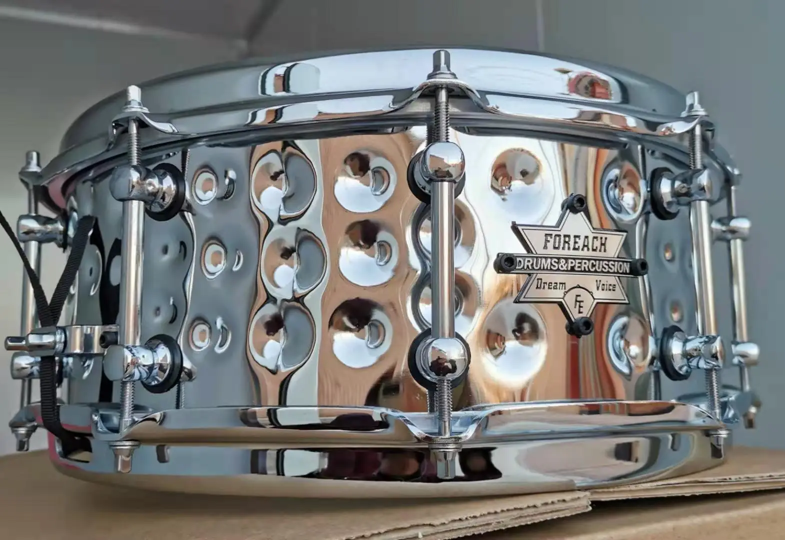 Hand Hammered Metal Snare Drum 14"X6" - Foreach Drums