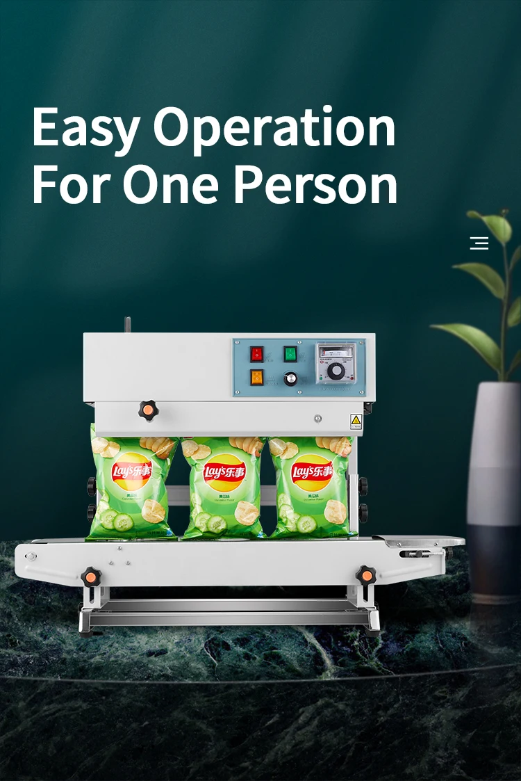 Vertical Sealing Machine Continuous Band Sealer For Snack Sealing ...