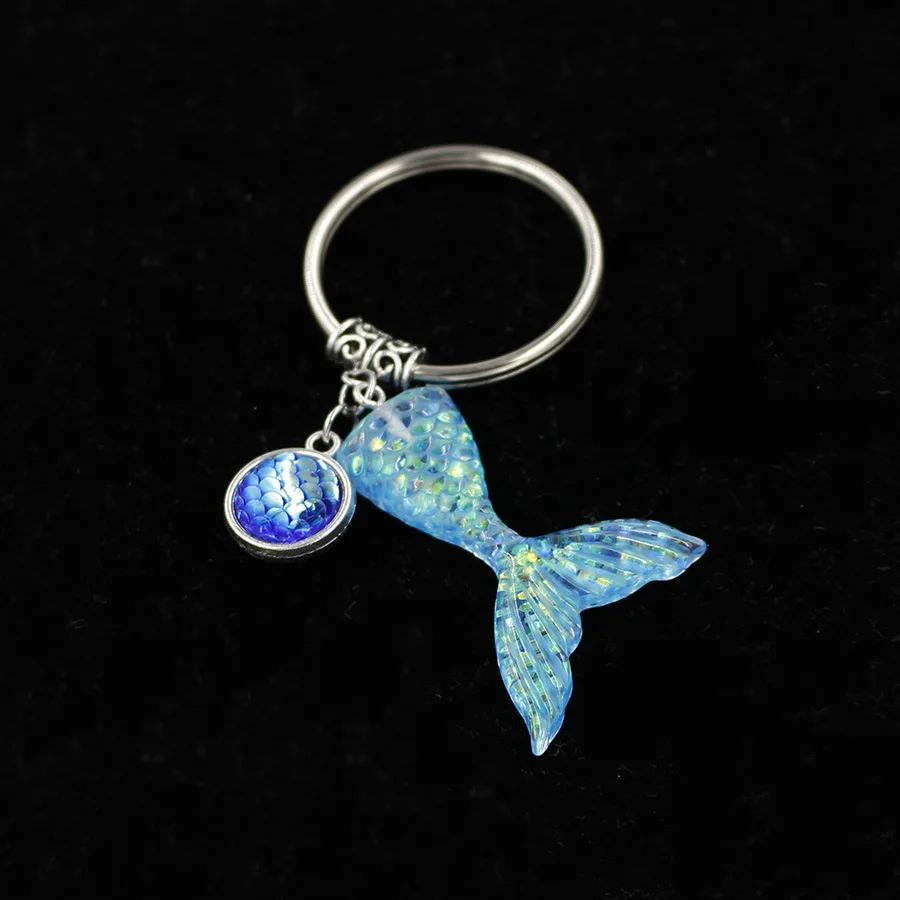 Mermaid Tail Keychain - Trendy Glitter Sequins Handbag Charm