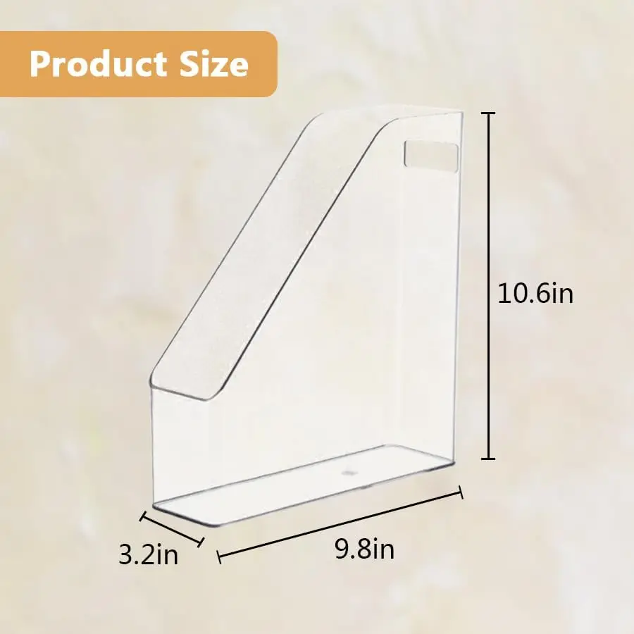 Acrylic Magazine Clear Acrylic Vertical File Organizer Bin Storage Rack ...