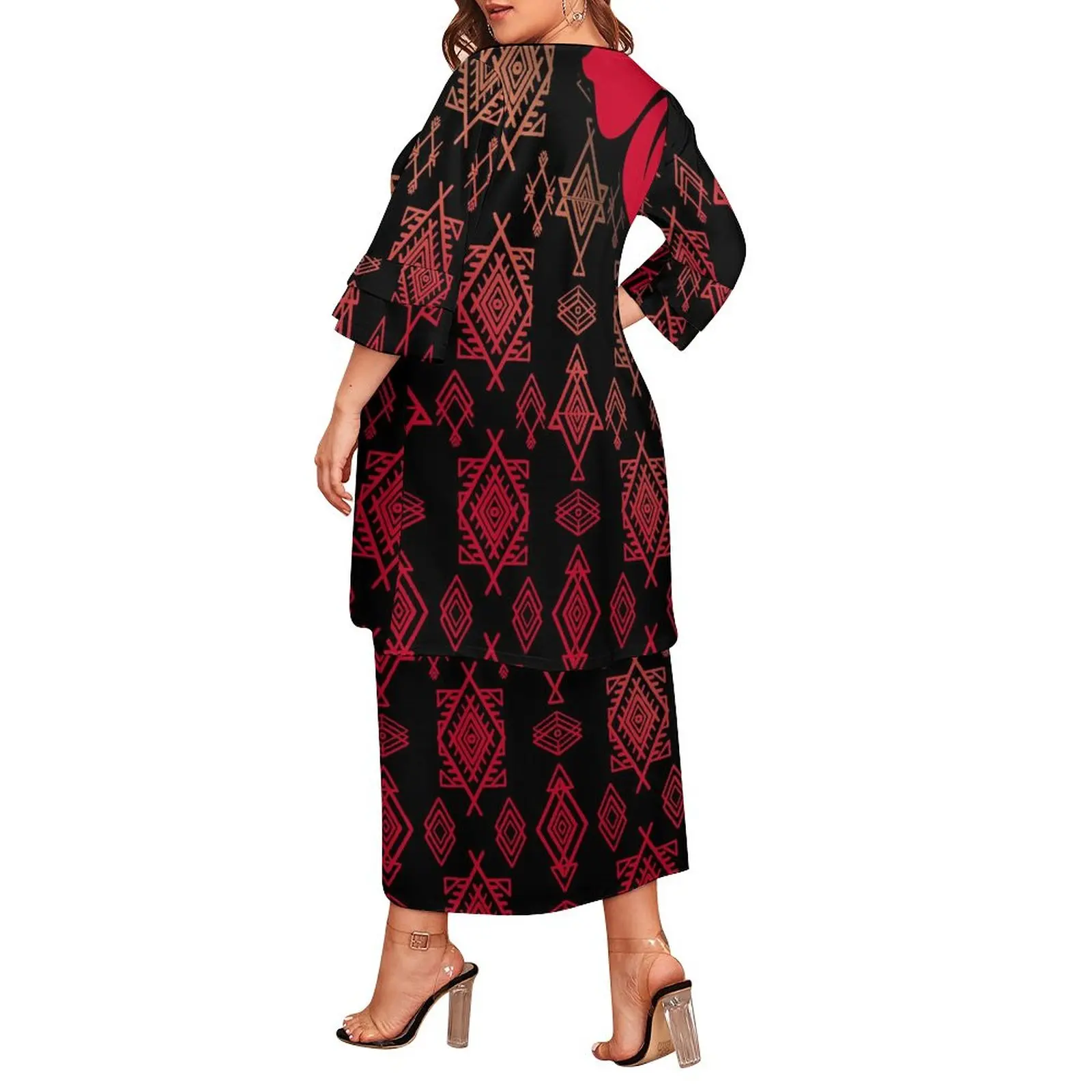 New Design Hawaii Polynesian Puletasi Plus Size Dress Skirts Sets Top ...