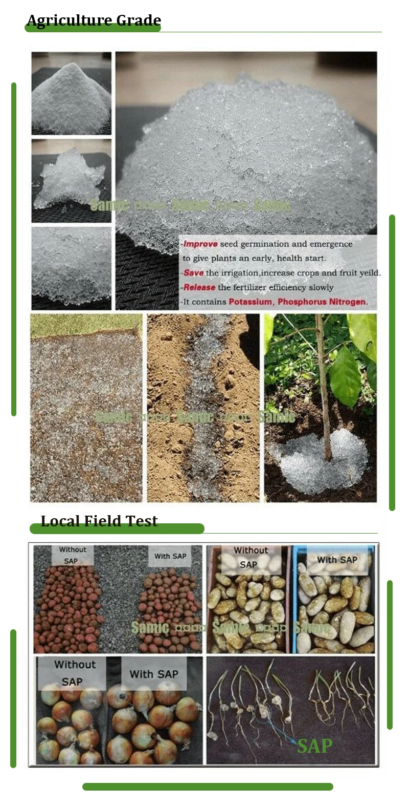 WELLDONE SAP Granules - High-Capacity Water Absorbing Crystals