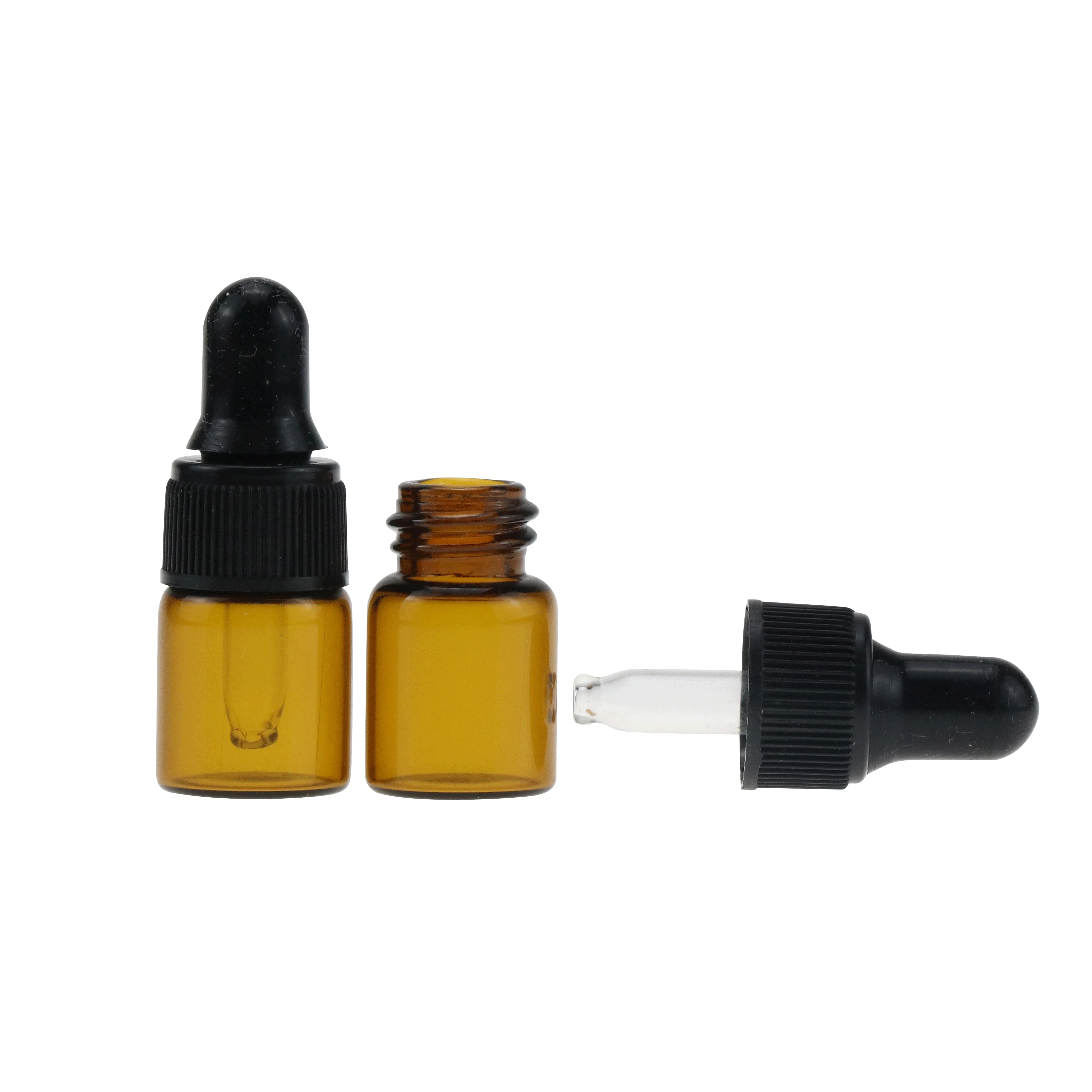 Wholesale Sample Dropper Vials 1ml Amber Dark Brown Dropper Glass ...