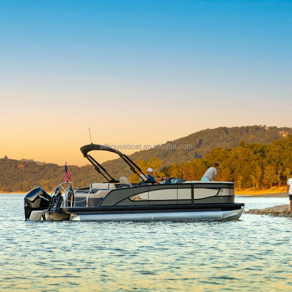 Allhouse Barge Luxury Aluminum Yacht Pontoon Boats For Sale Hot Sale ...