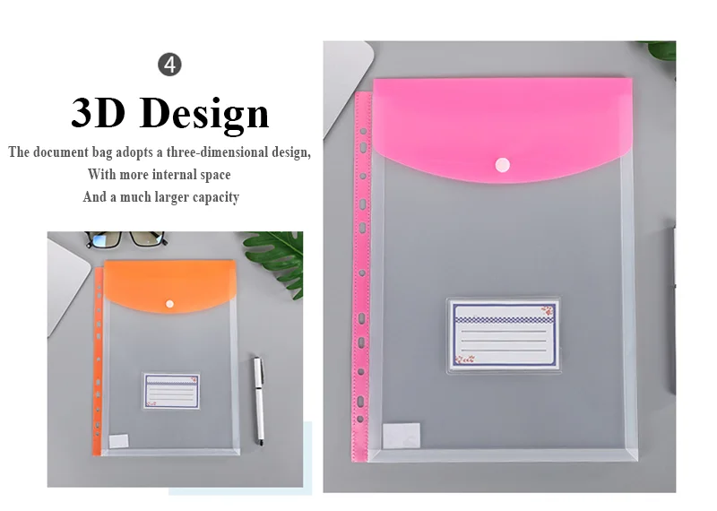 A4 Folder Storage Clip - Durable & Waterproof Document Bag