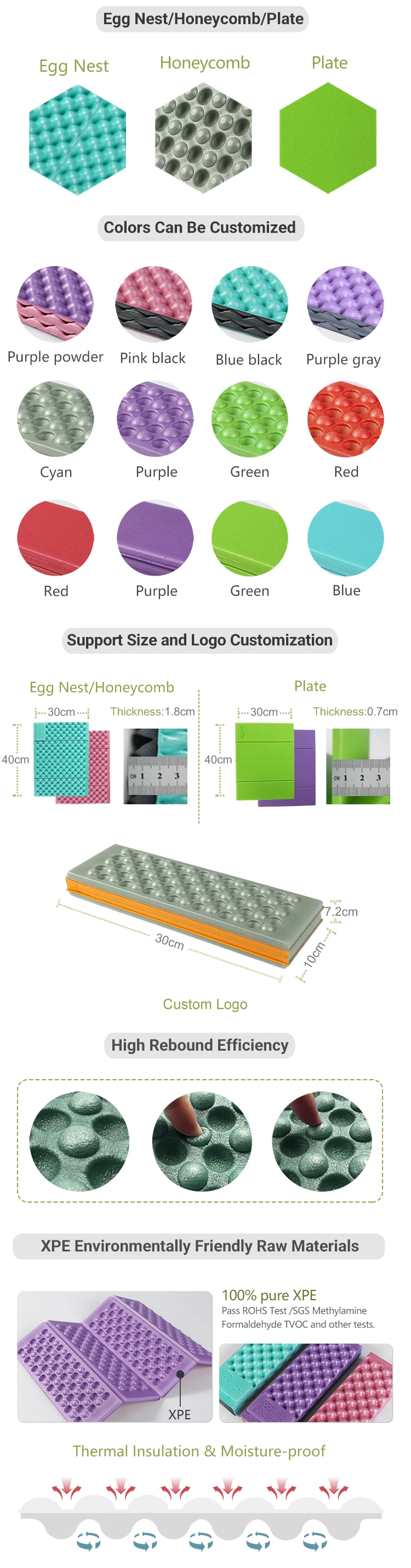 Wholesale Yuehai Folding Picnic Blanket Sleep Xpe Ixpe Camping Foam Sit ...