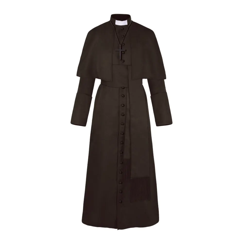 Medieval Clergyman Vestment - Priest Robe Cassock Costume