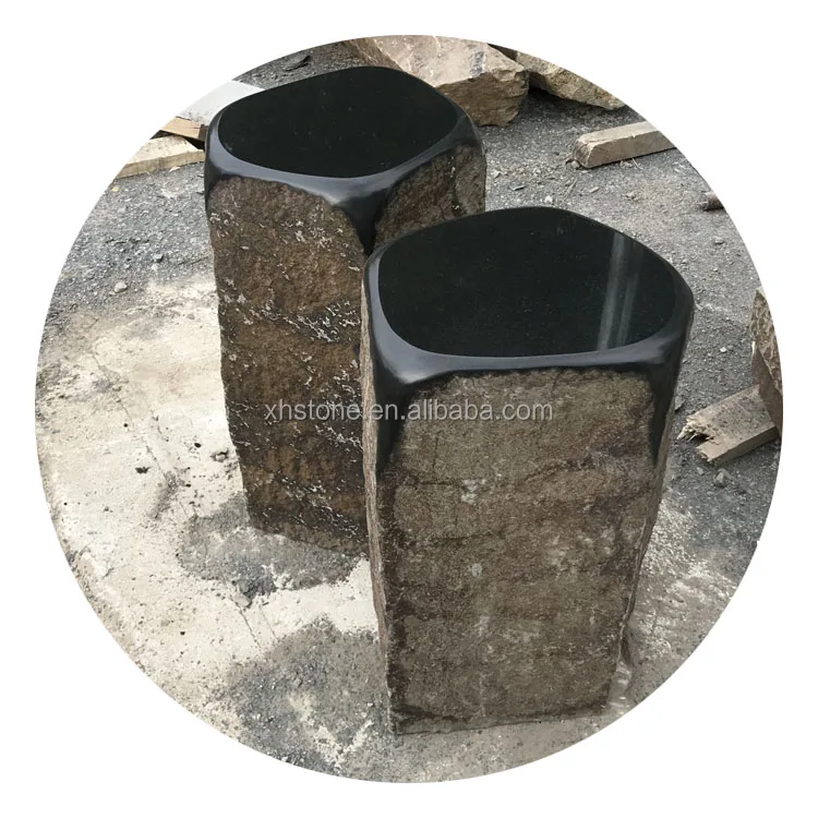 Super Nice Garden Outdoor Natural Black Basalt Stone Furniture Polished ...