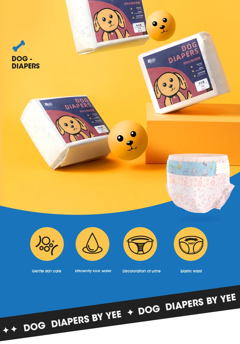 Yee Dog Diapers Teddy Pet Sanitary Pads For Male And Female Dogs Pull ...