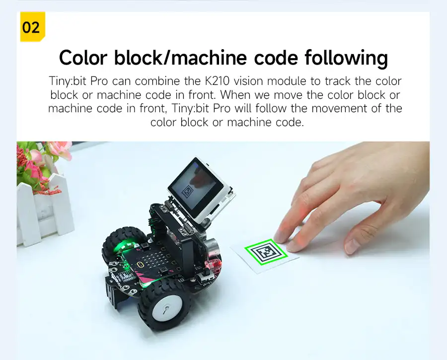 Tiny:bit Pro AI Visual Robot Car Kit for Micro:bit V2 V1