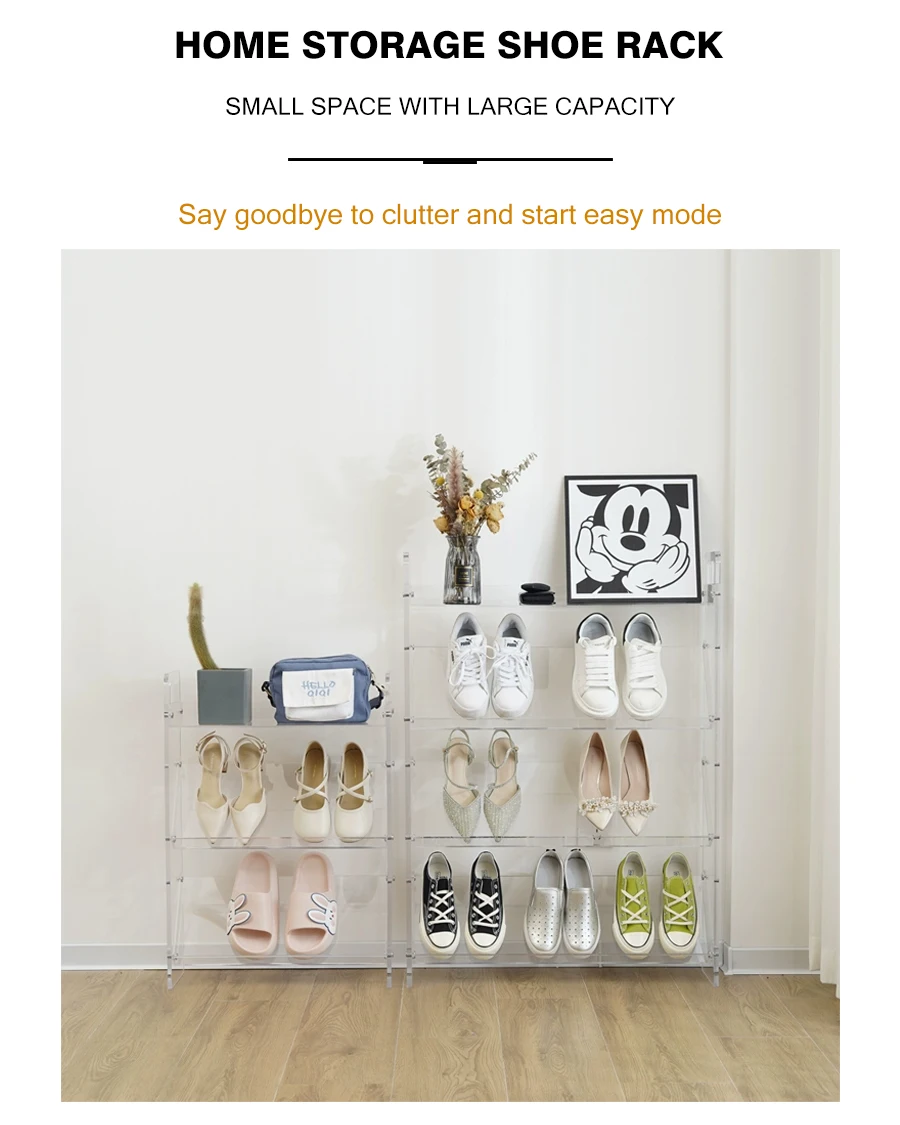 Multi-layered Acrylic Display Province Space Home Storage Shoe Frame ...