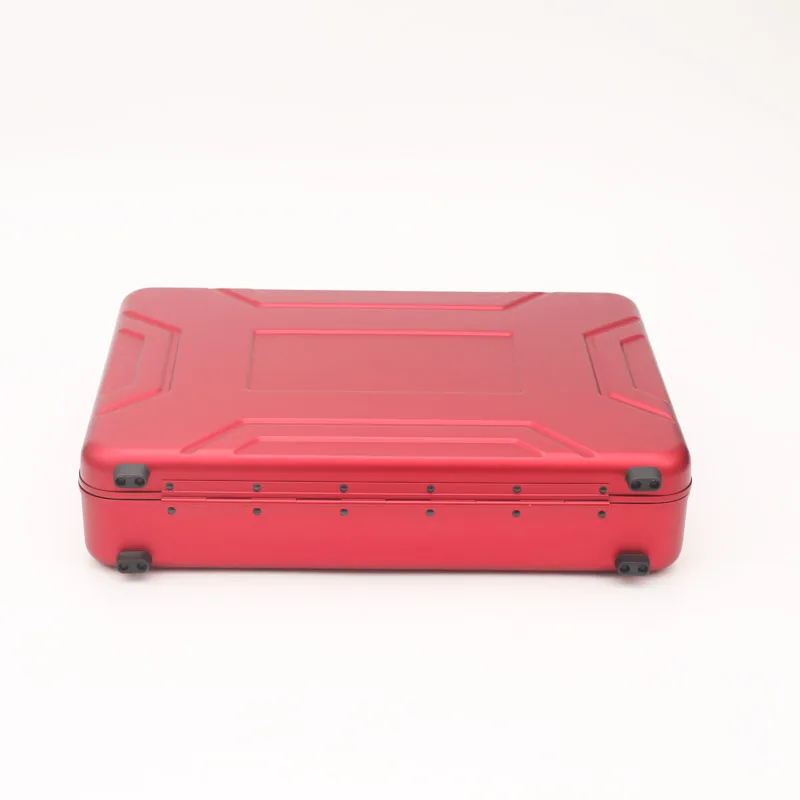 Durable Red Aluminum Briefcase - Ideal for Equipment Carrying