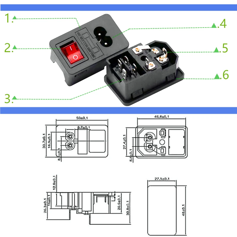 IEC C8 Input Socket AC - Reliable AC Power Solutions