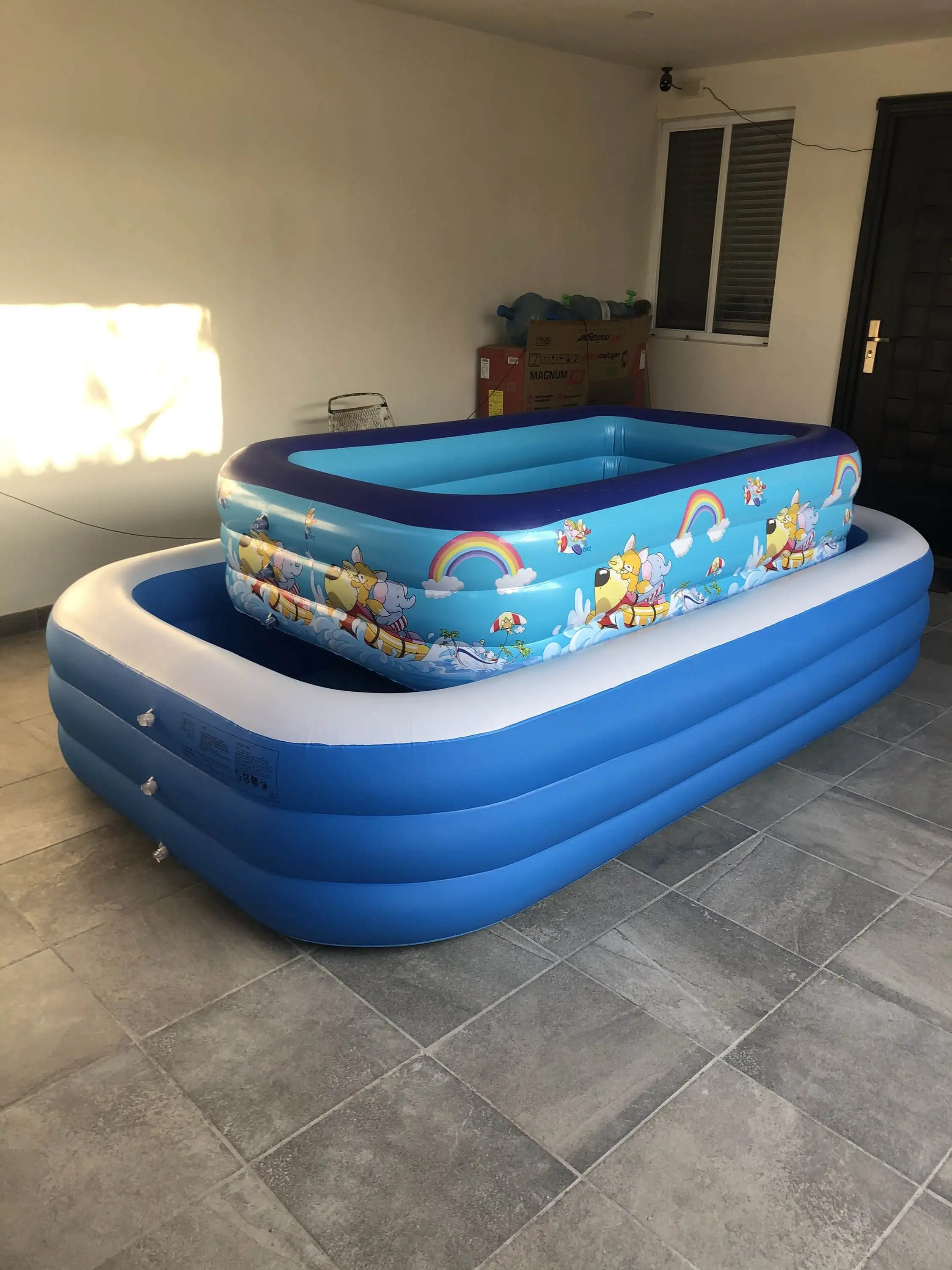 Pvc Inflatable Swimming Pool Above Ground Adult Kids Family Inflatable ...