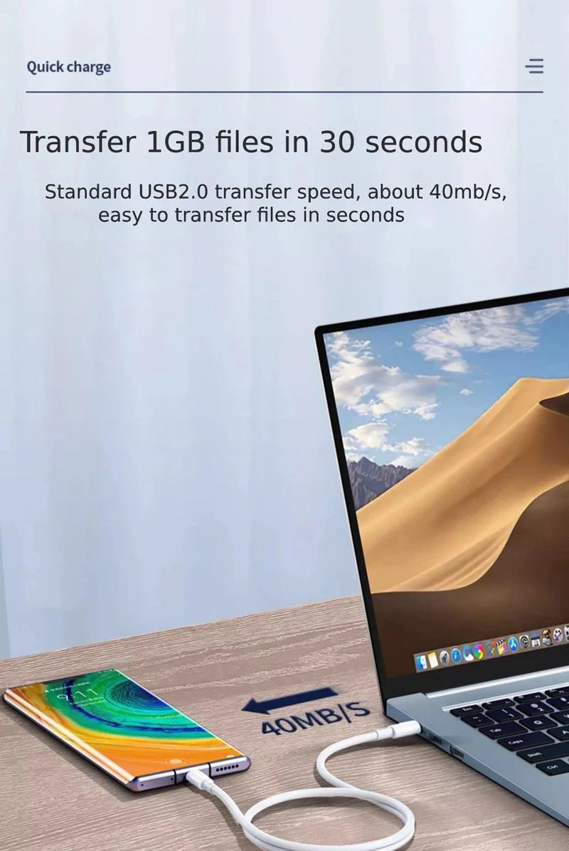 Premium 1m 3ft 60w 3a Usb Type C To Usb Type C Pd Fast Charging Charger ...