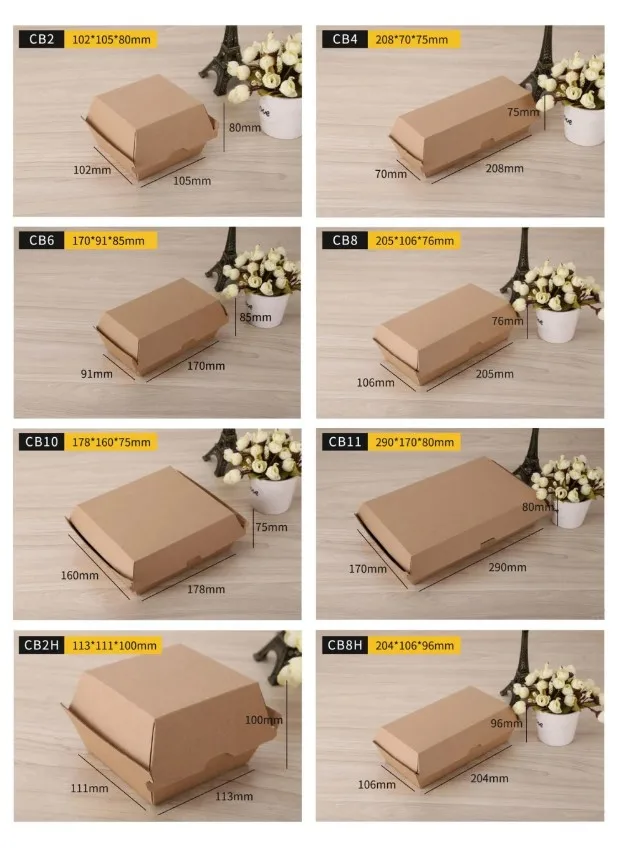Custom Printed Biodegradable Square Kraft Paper Boxes For Snack Shop ...