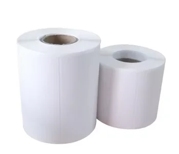 Factory Supply Blank Copperplate Label Paper 70*40mm Adhesive Label ...