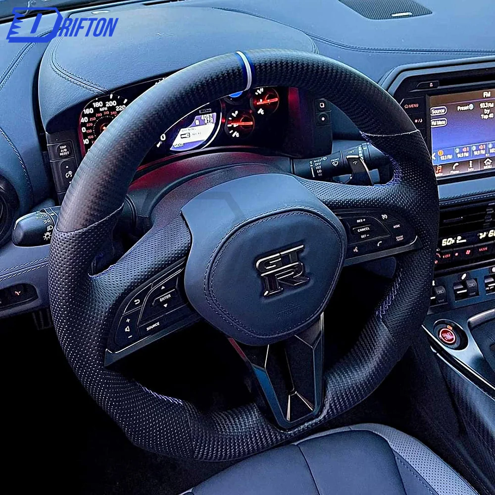 Customize GTR R35 Steering Wheel with Carbon Fiber & LED