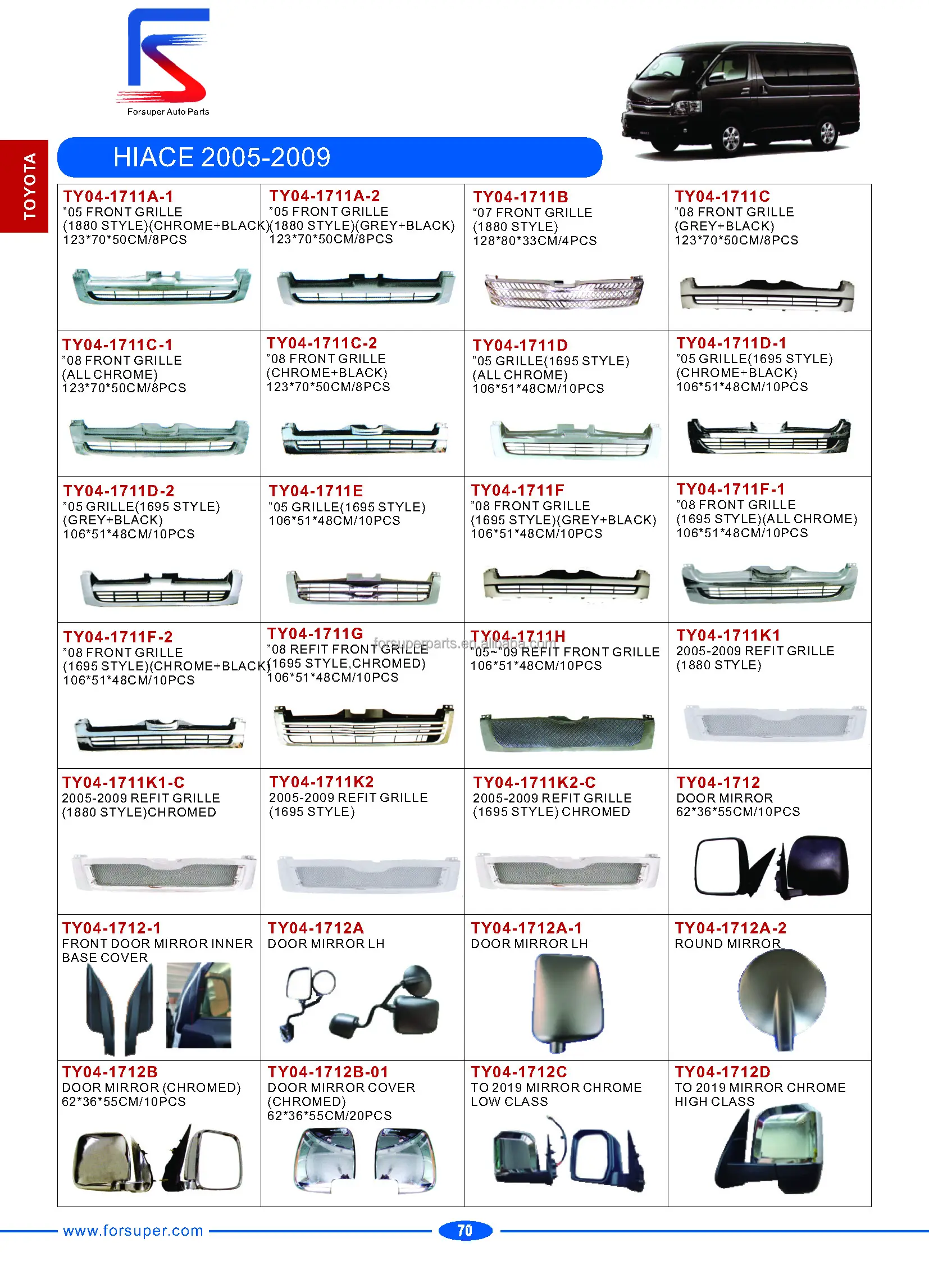 Rear Bumper for TOYOTA HIACE 2005-2009 - High-Quality Replace/repair