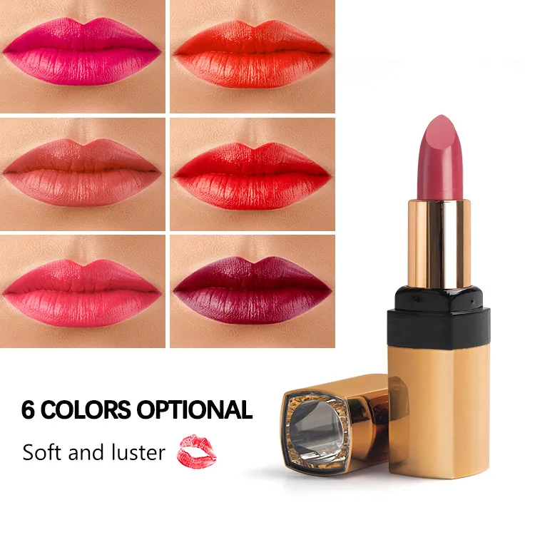 Luxury Square Gold Lipstick Tube Plastic Lipstick Container ...