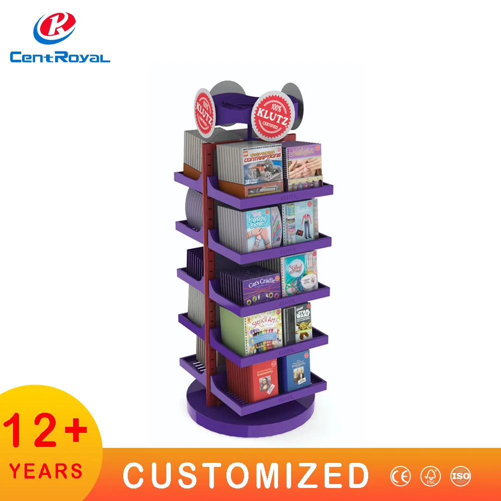 Spinning OEM Design Metal Rotating Display Stand for Dvds