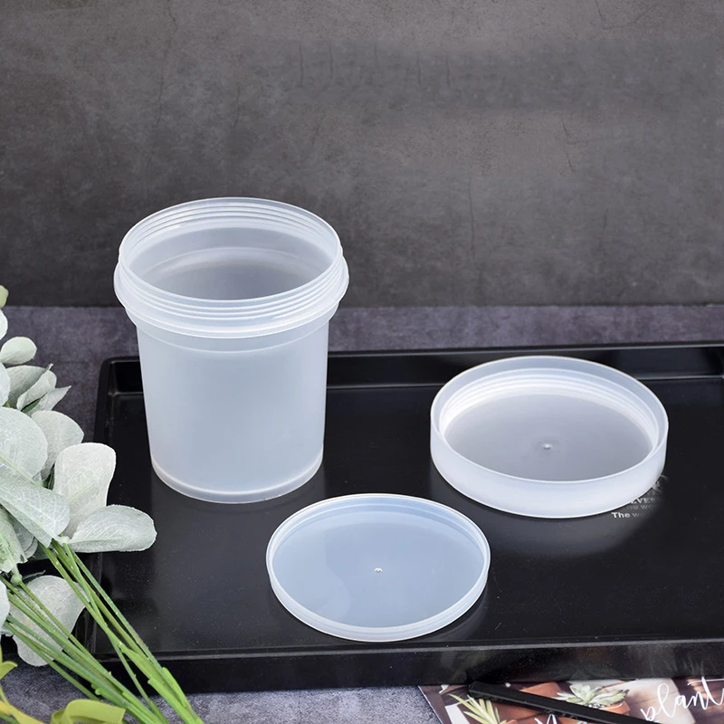 Food Grade Ice Cream Buckets 200g Pudding Jelly Frosted Plastic Jar ...