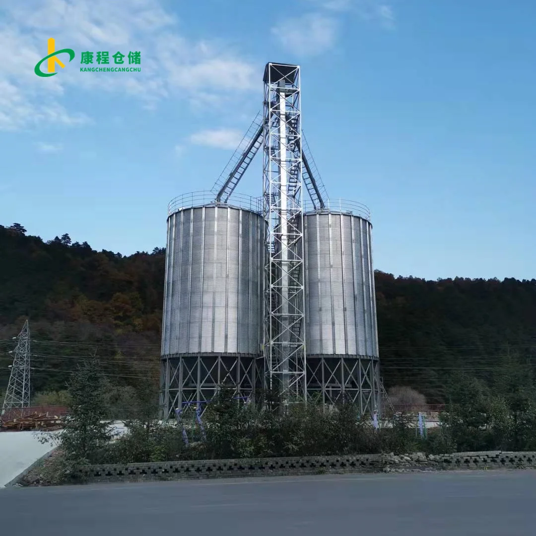 Mini Steel Poultry Feed Bins Corn Grain Storage Silo 3-30T Capacity ...