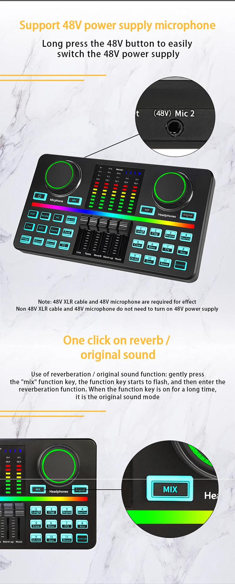 D9 Professional Studio Recording Live Streaming Sound Card