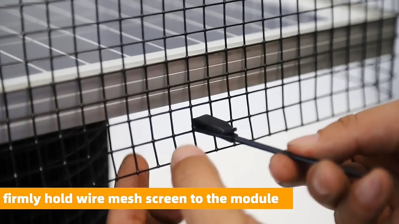 8 Inches By 1m Length Black Coated Solar Panel Bird Blocker Mesh ...