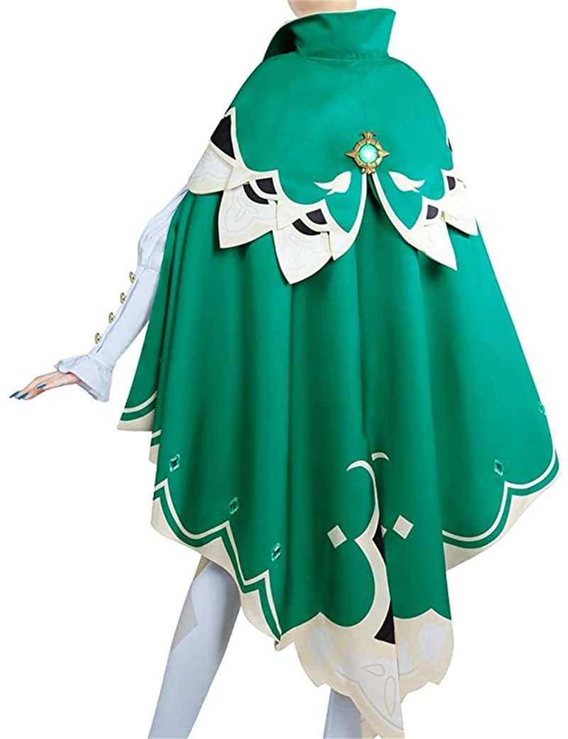 Genshin Impact Venti Cosplay Costume Uniform Wig Shoes Cosplay Anime ...