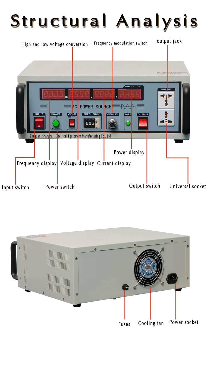 Single Phase/three-phase Ac Power Supply 50hz To 60hz Laboratory ...