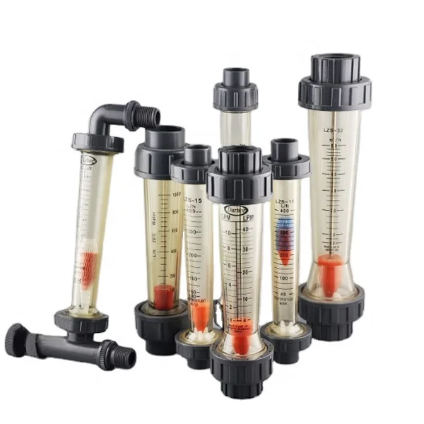 DH4500 elbow fitting PVC flowmeter inline flow meter corrosive liquid ...