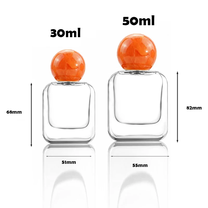Custom Color 30ml 50ml Gradient Flat Square Glass Perfume Bottle ...