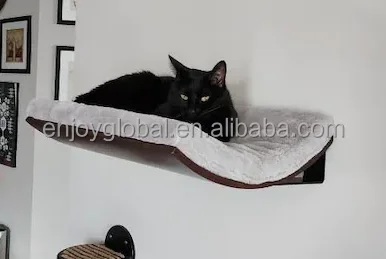 Wooden Cat Wall Shelves Perches,Floating Cat Wood Climb Furniture,Wall ...