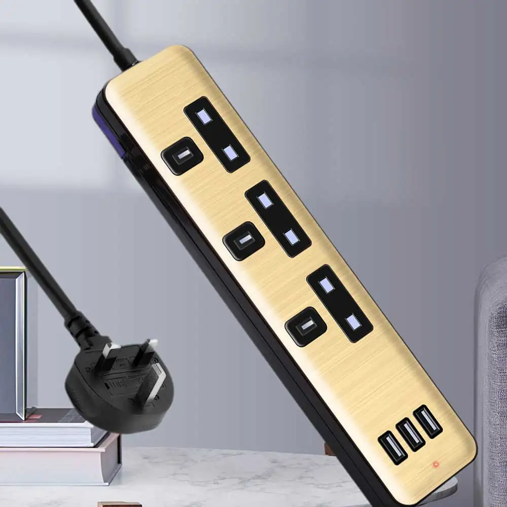 Oswell Desktop Table Mounted Power Extension Uk Sockets With Iec Power ...