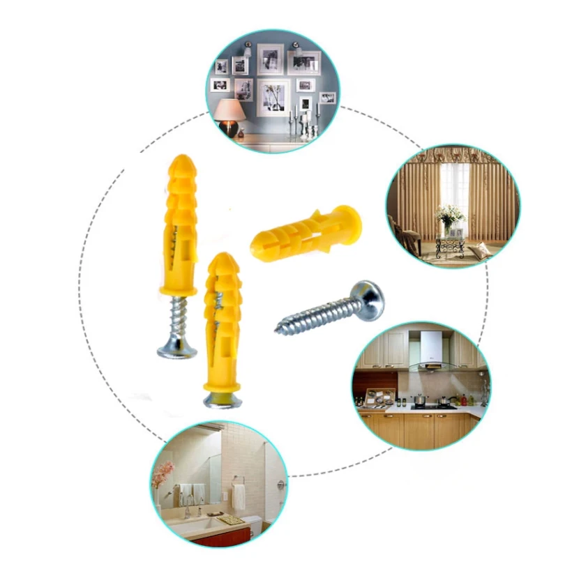 M6 M8 M10 M12 Self-Drill Wall Plug Nylon PVC Concrete Fixed Expansion ...