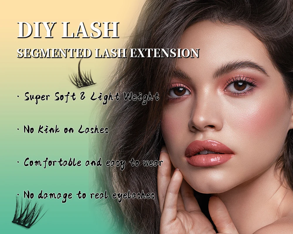 Luxury Double Layered Design DIY Lash Extension with Bond and Seal Faux ...