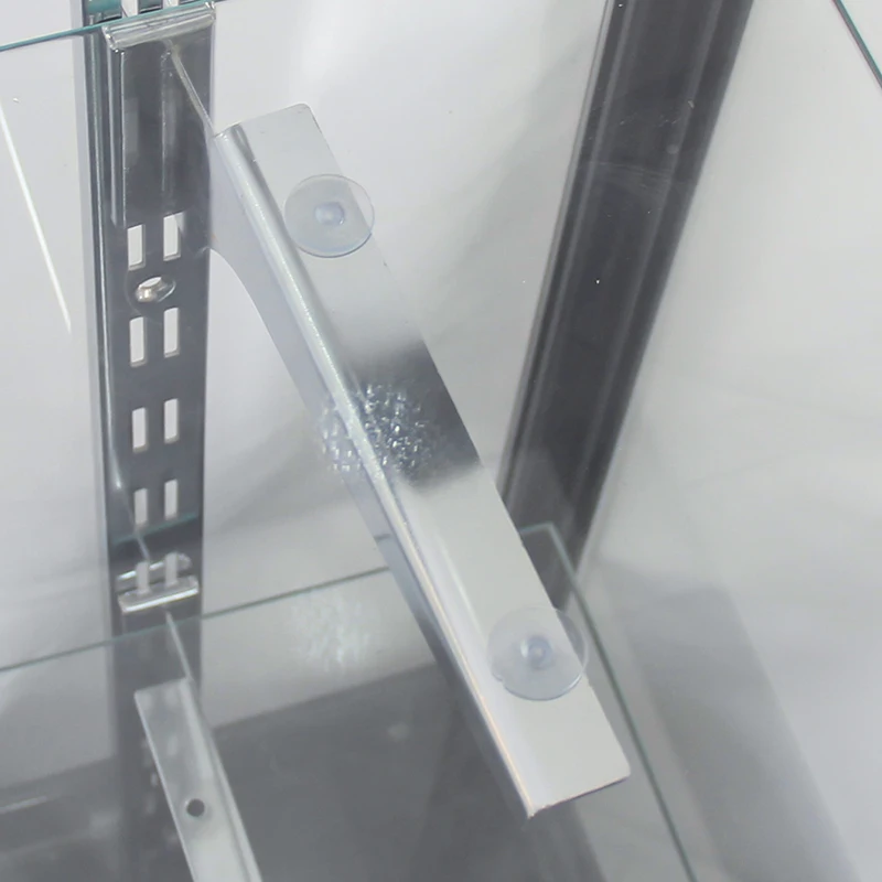 Frameless Glass Display Case With Cash Register Stand Wooden Structure ...