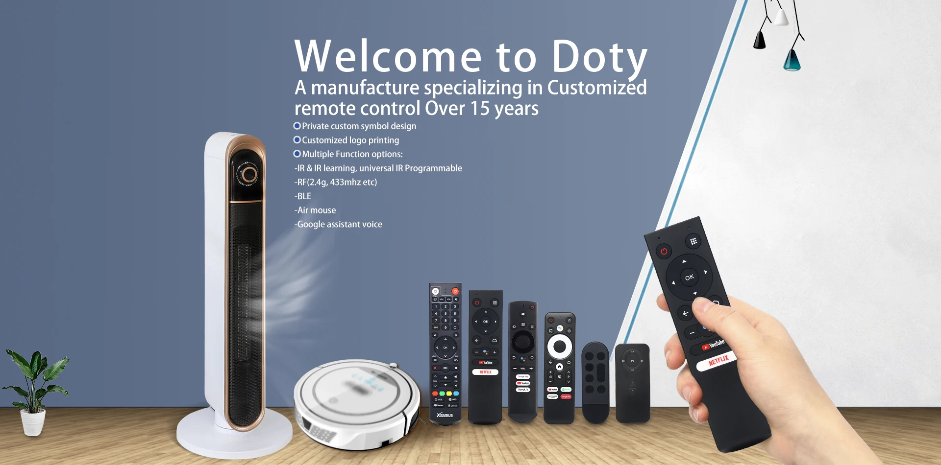 6 Button Remote Control - Customized Fan & Lamp Control