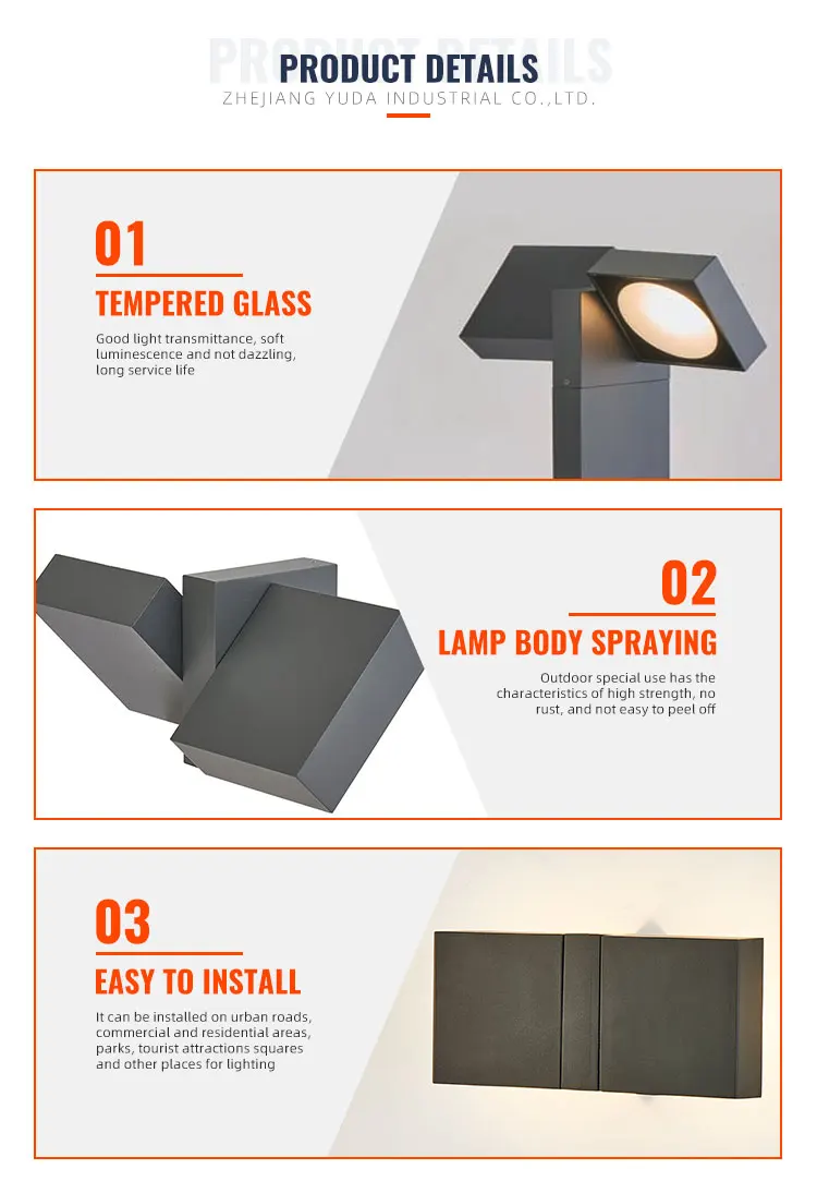 European Hotel Bedroom Modern Up Down Lighting Fixtures Aluminium ...