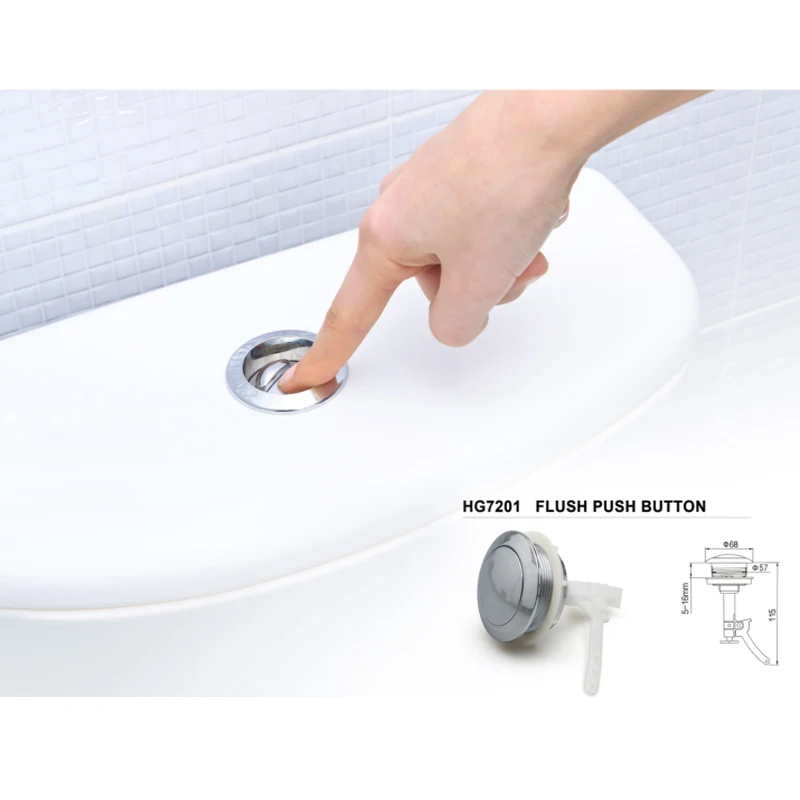 High Quality Single Flush Valve Toilet Round Push Button - Buy Single ...